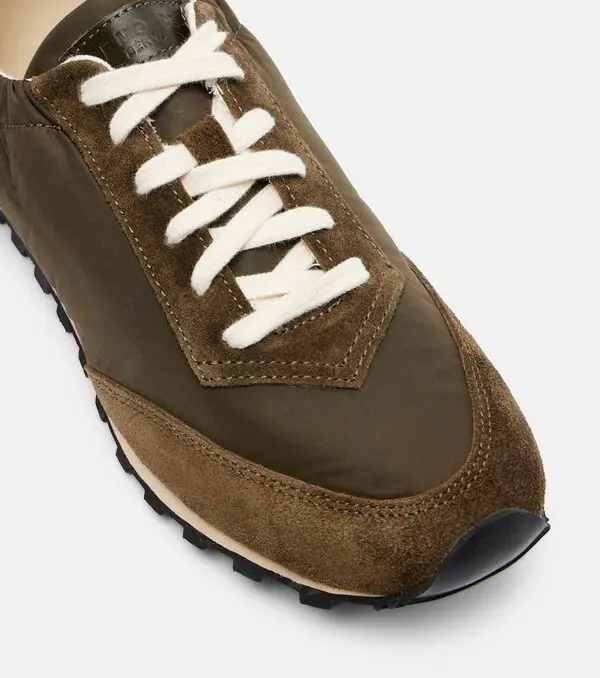 Le Monde Beryl Suede-trimmed Runner Sneakers - Green