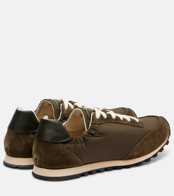 Le Monde Beryl Suede-trimmed Runner Sneakers - Green
