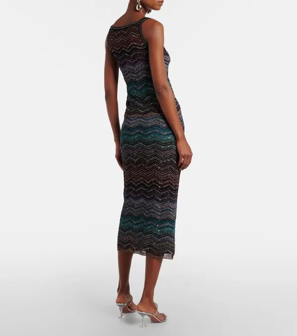 Missoni Zigzag Lame Midi Skirt