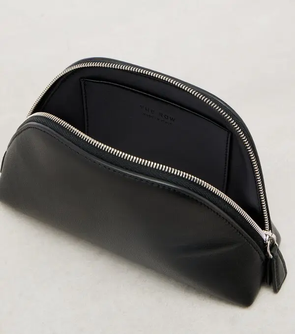 THE ROW Devon Mini Leather Clutch - Black