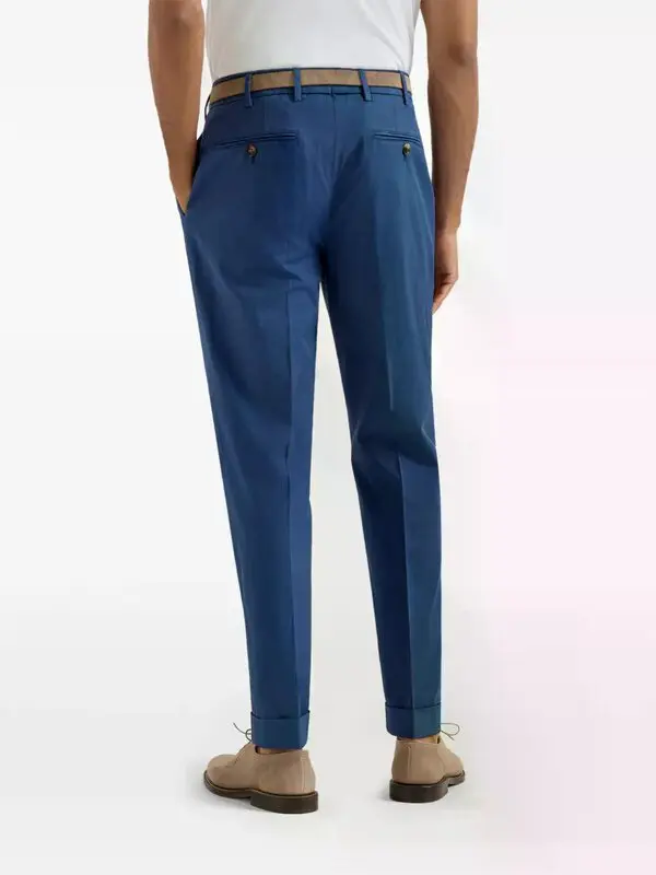 Brunello Cucinelli Garment-dyed Trousers - Blue