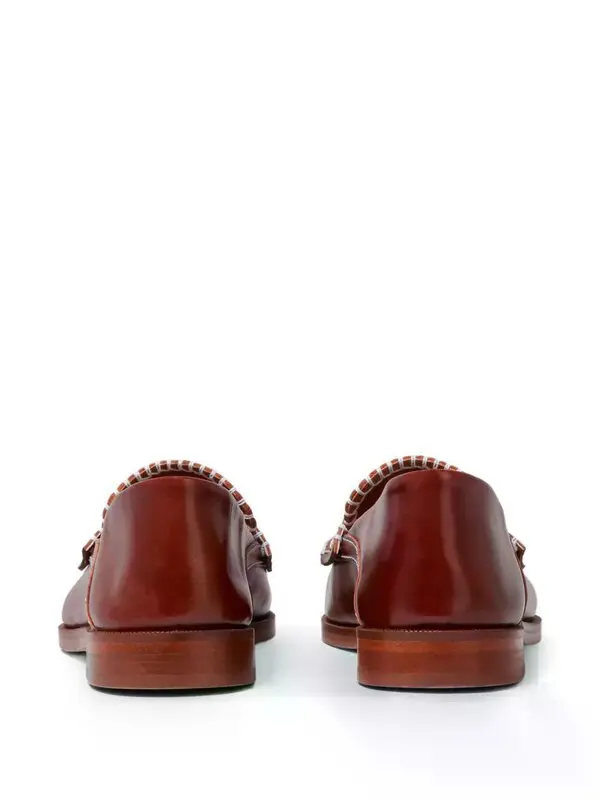 Claudie Pierlot Leather Loafers With Contrast Stitching - Brown