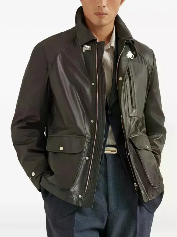 Brunello Cucinelli Calf Leather Jacket