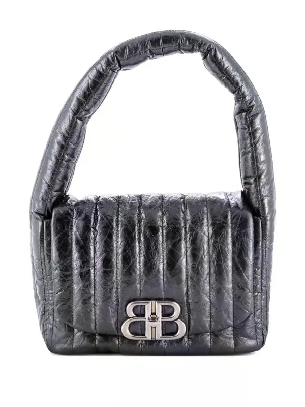 Balenciaga Padded Quilted Leather Shoulder Bag - Grey