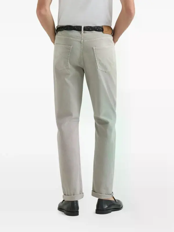 Brunello Cucinelli Garment-dyed Comfort Denim Trousers