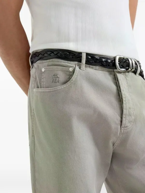 Brunello Cucinelli Garment-dyed Comfort Denim Trousers