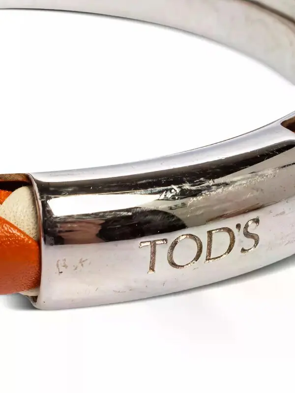 TOD'S Leather Woven Bracelet -tone