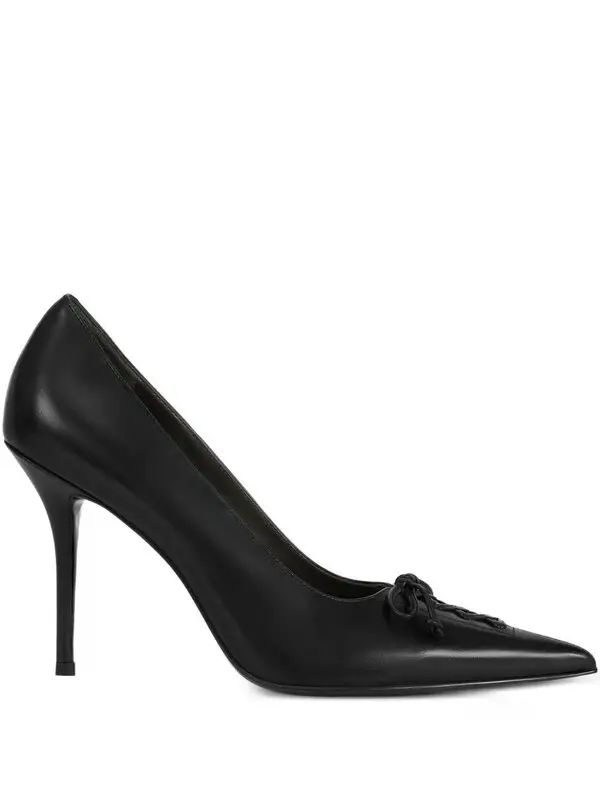 POTAMY 100mm Pointed Toe Lace-up Pumps