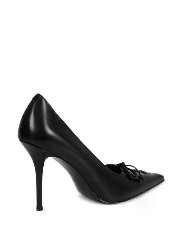 POTAMY 100mm Pointed Toe Lace-up Pumps