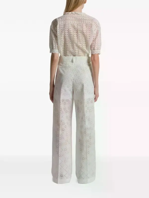 Alberta Ferretti Eyelet Detail Trousers