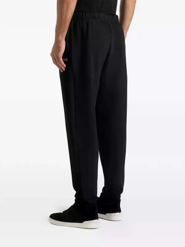 Manière De Voir Alistair Logo-embroidery Regular-fit Elasticated-cuffs Track Pants - Black