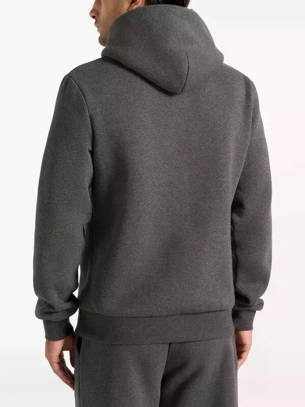 Manière De Voir Charcoal Logo-embroidered Relaxed-fit Hoodie - Grey