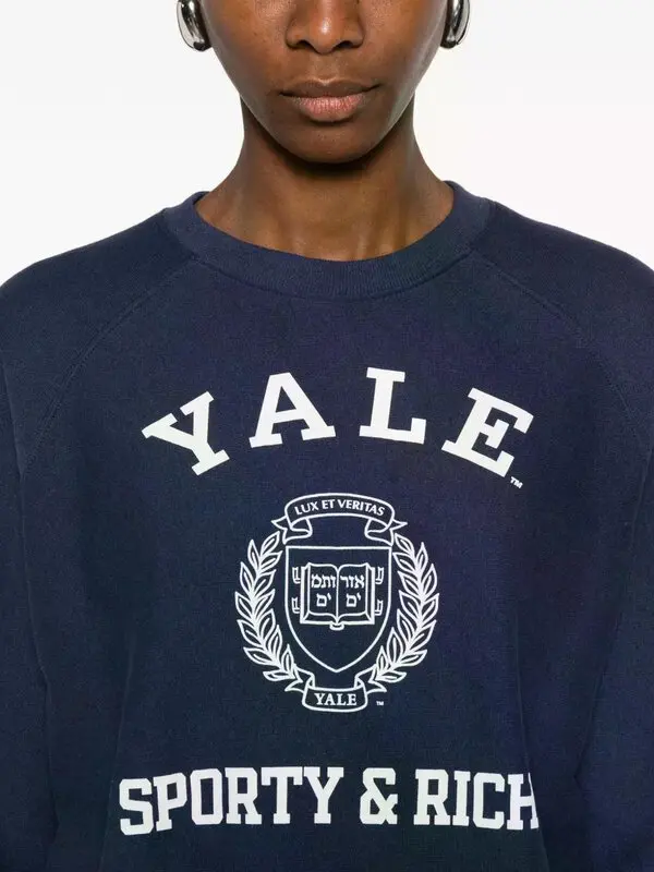 Sporty & Rich Yale Graphic Print Sweatshirt