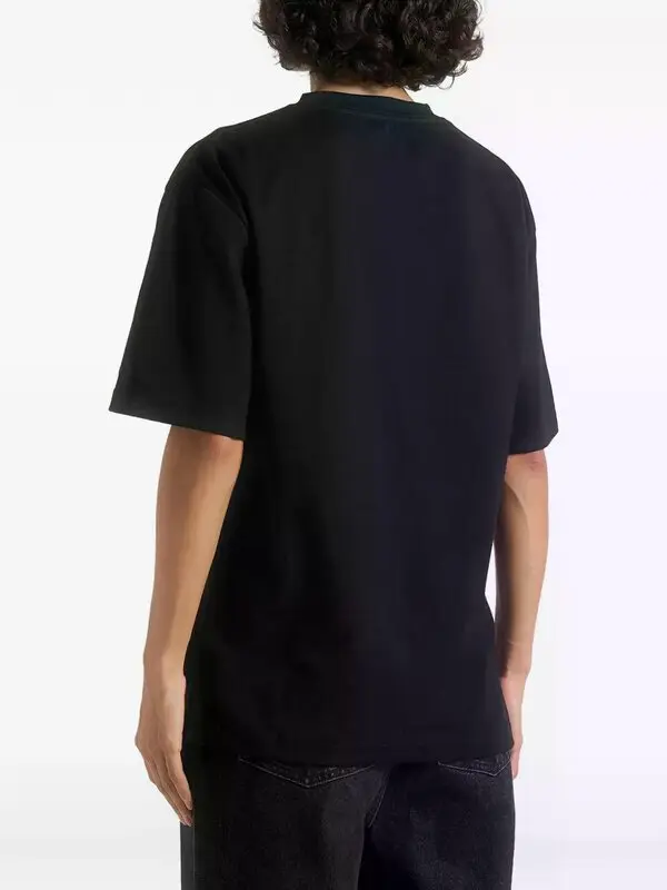 Manière De Voir Ari Logo-embroidered Cotton T-shirt - Black