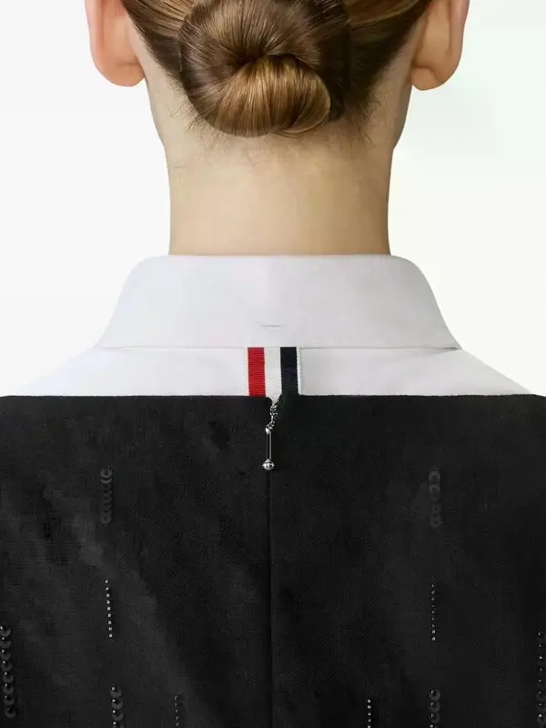 Thom Browne Sequinned Square Neck Mini Dress