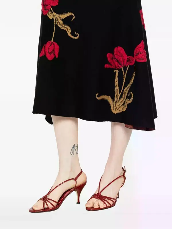 Erdem Floral Jacquard Knitted Midi Skirt