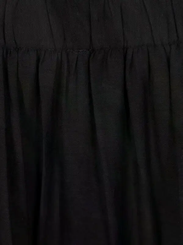 MARANT ETOILE Ruffled Tiered Maxi Skirt - Black