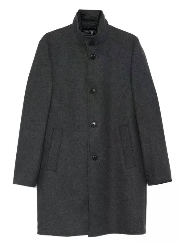 Marc O'polo Button-up Coat With Zip Fastening - Grey