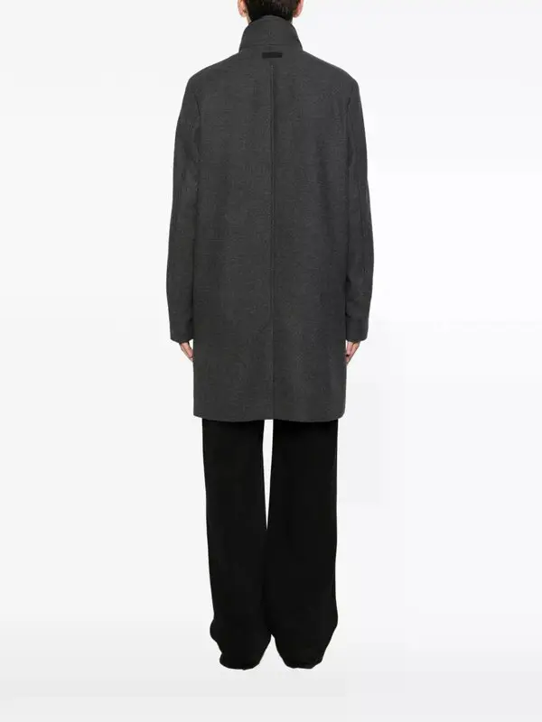 Marc O'polo Button-up Coat With Zip Fastening - Grey