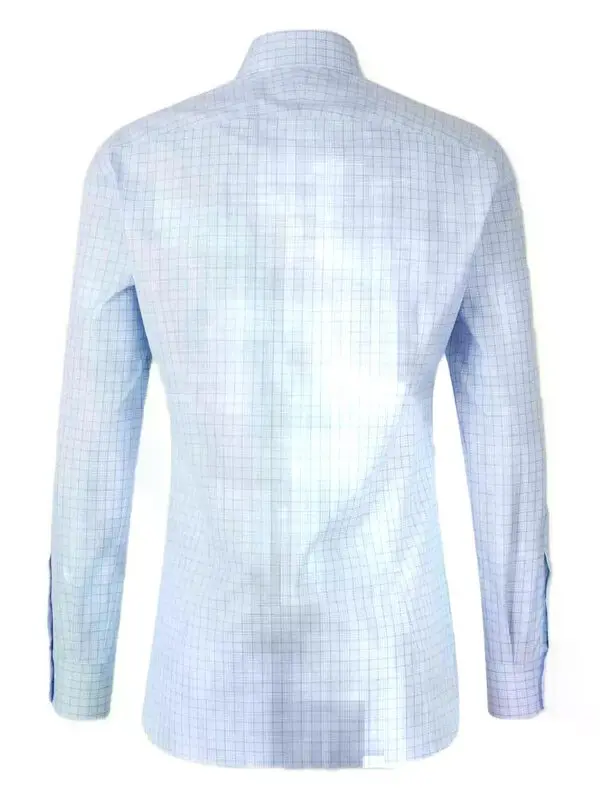 ATELIER MUNRO Buttoned Check Dress Shirt