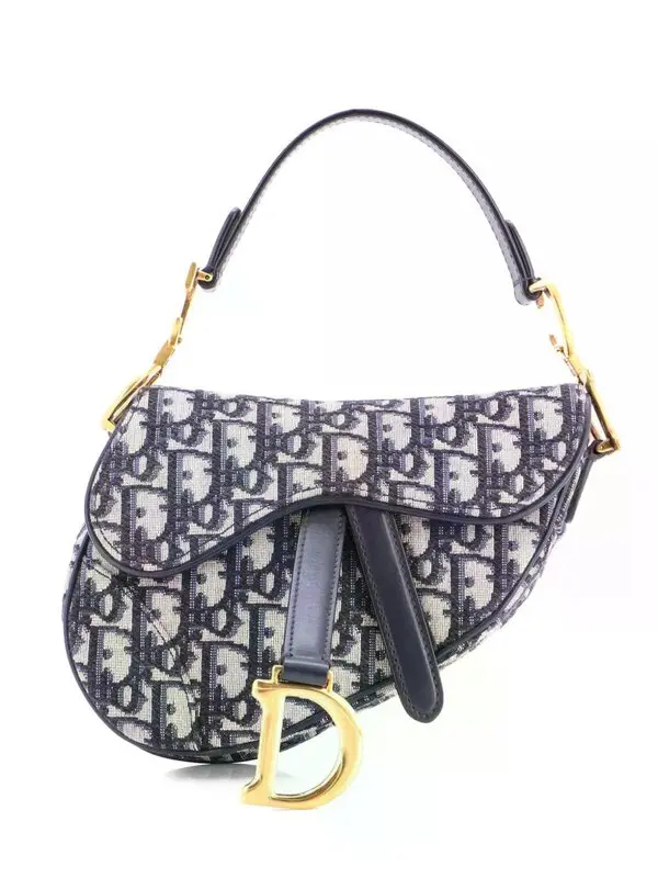 Dior Saddle Handbag Oblique Canvas Mini Shoulder Bag - Blue
