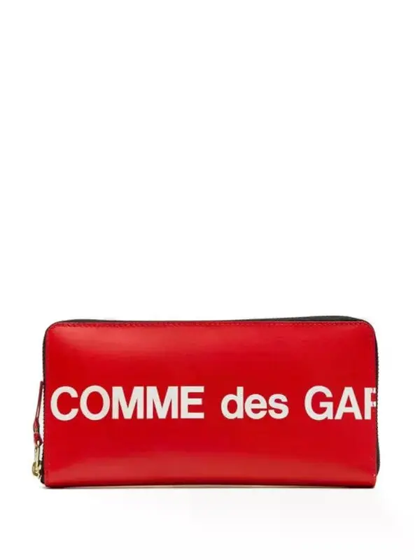 Comme Des Garçons Logo Wallet - Red