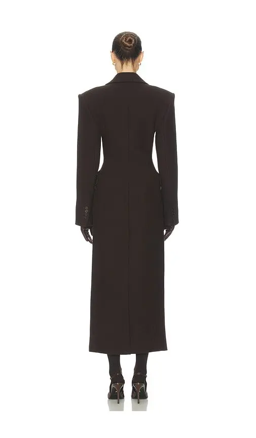 HELSA Italian Wool Blend Topcoat - Chocolate