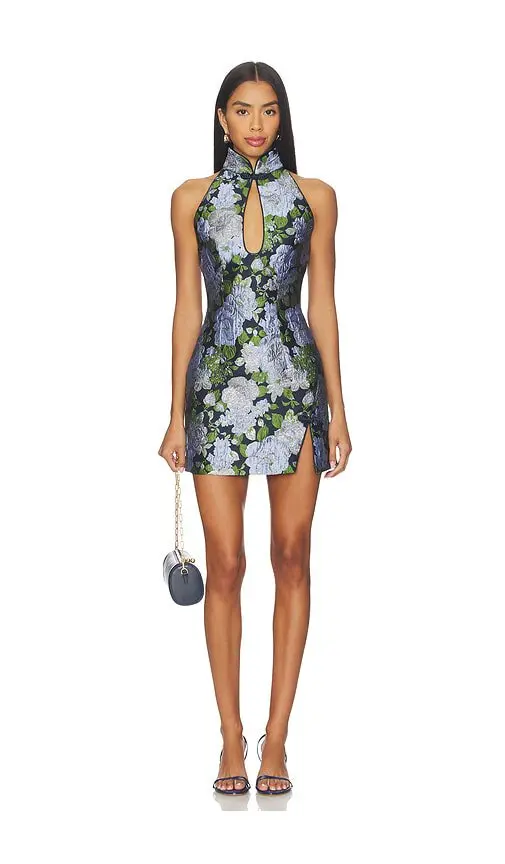 SAU LEE Eva Jacquard Mini Dress