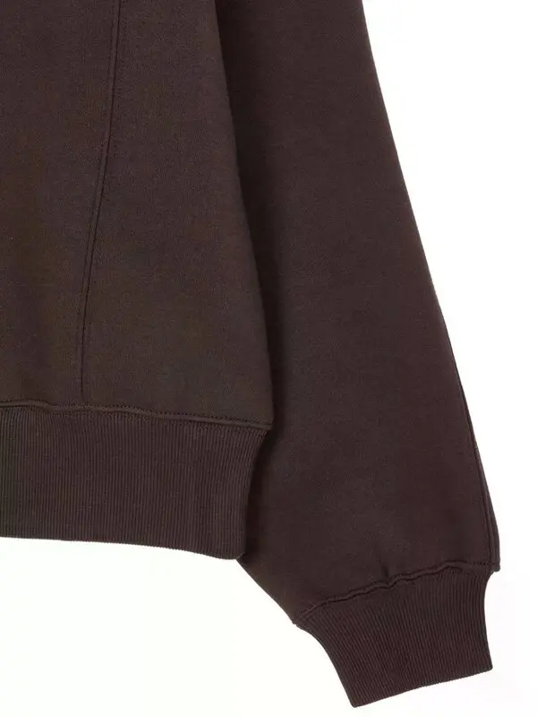 STUDIO TOMBOY Panelled Fleece Lined Sweatshirt - Brown