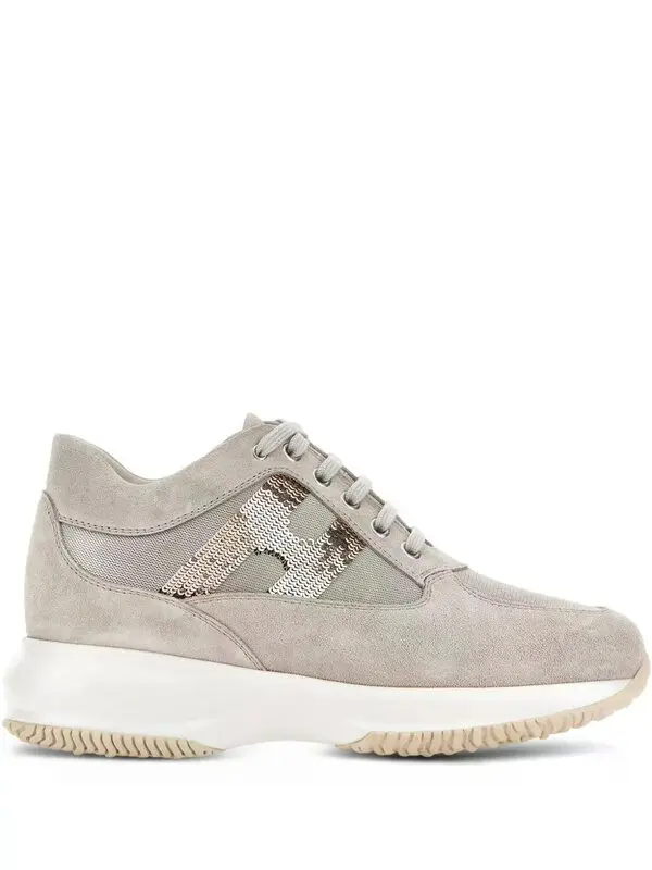 Hogan Interactive Sequinned Sneakers - Grey