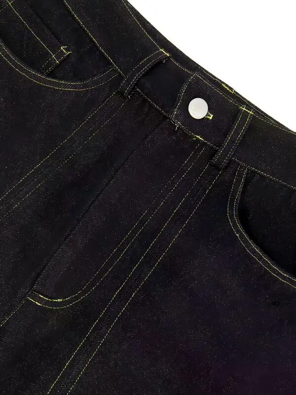 LUEDER Engineered Contrast Stitching Jeans