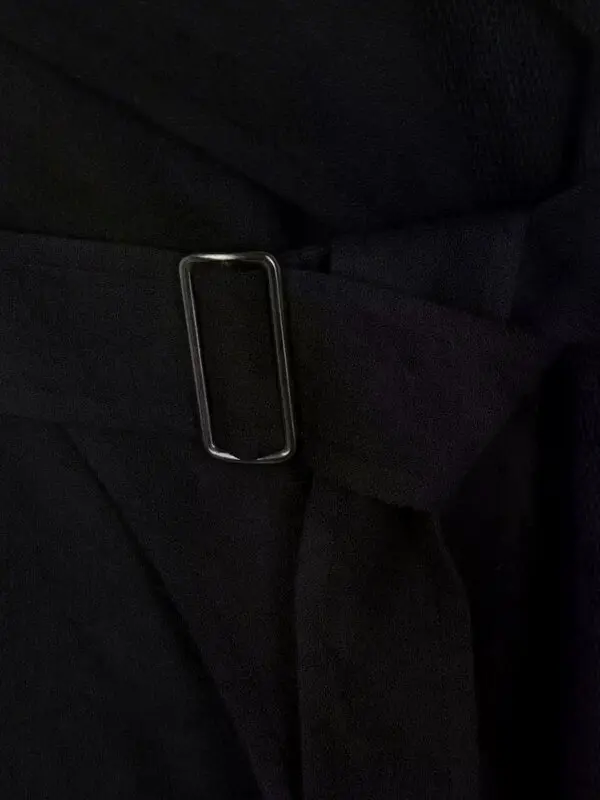 Yohji Yamamoto Belted Lapel Collar Coat