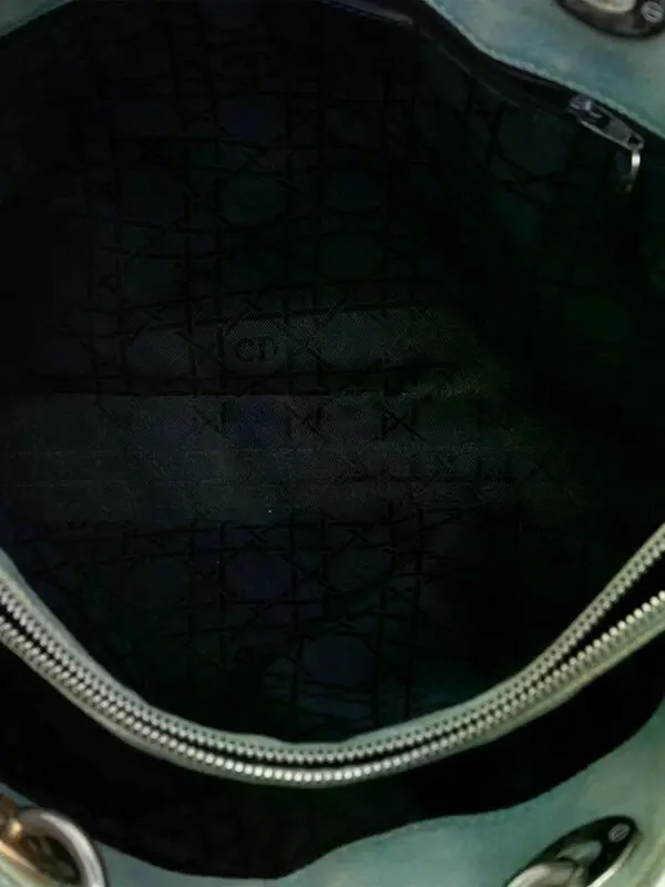 Dior Large Denim Lady Satchel - Blue