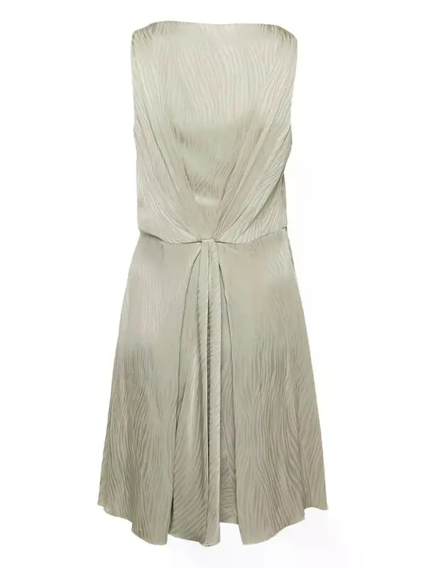 Emporio Armani Sleeveless V-neck Mini Dress - Grey