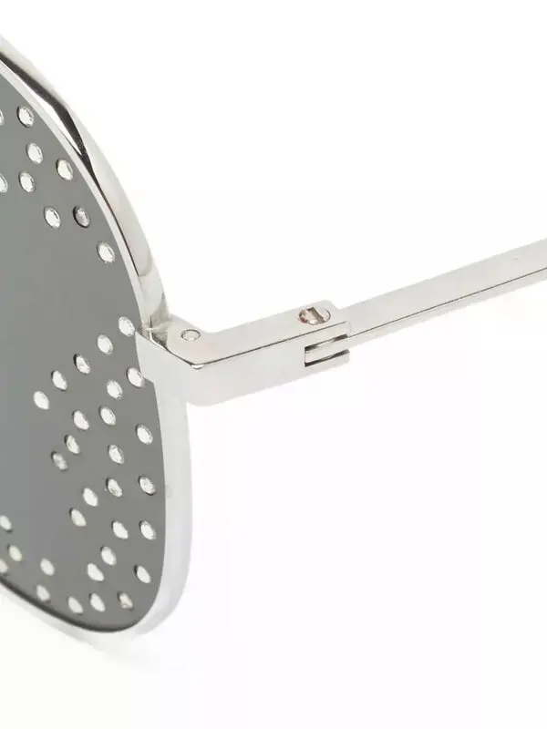 Saint Laurent Crystal-embellished Aviator Sunglasses