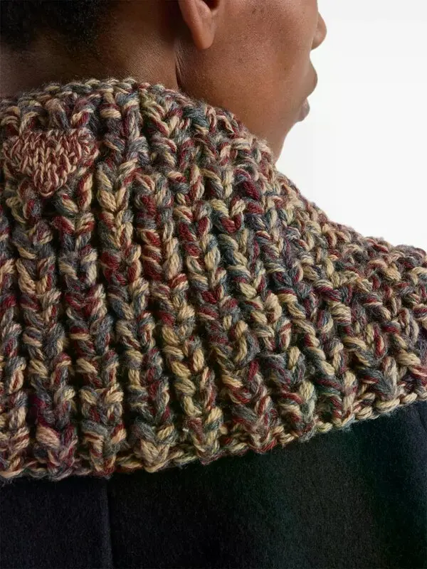 Prada Mélange Wool Knit Collar - Brown
