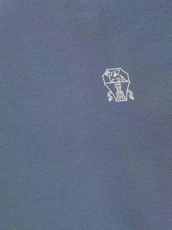 Brunello Cucinelli Embroidered-logo Polo Shirt