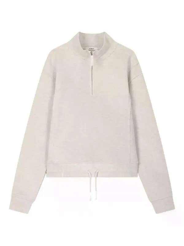 STUDIO TOMBOY Half-zip Sweatshirt With Drawstring Hem