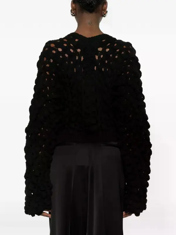 Séfr Luna Open-knit V-neck Sweater