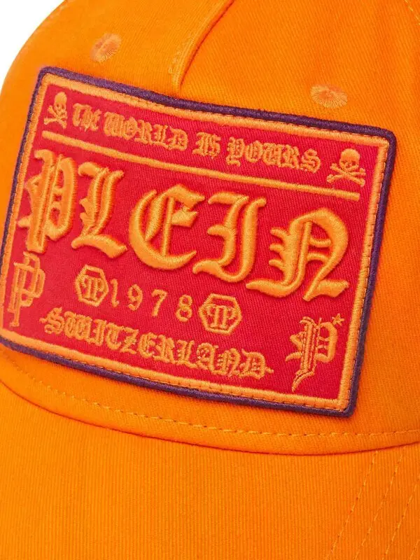 Philipp Plein Embroidered Logo-patch Baseball Cap - Orange