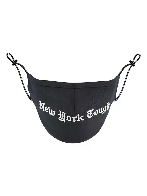 HACULLA. Embroidered Slogan Face Mask - Black