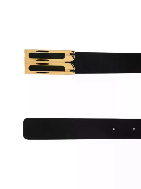 Victoria Beckham Logo Buckle Belt - Black