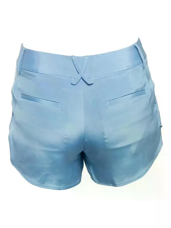 Alice + Olivia Pleated Silk Shorts