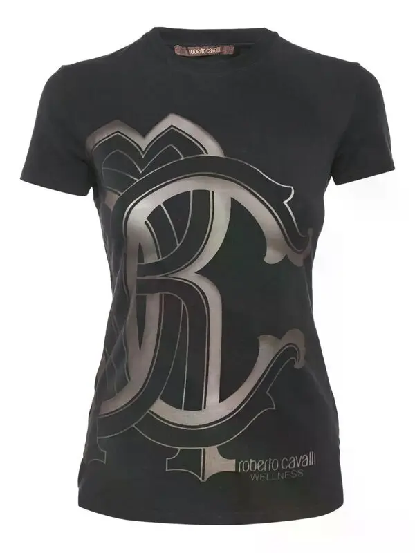 Roberto Cavalli Logo Print T-shirt - Black