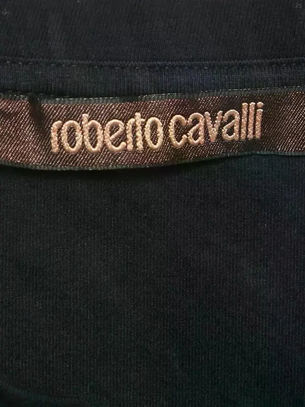 Roberto Cavalli Logo Print T-shirt - Black