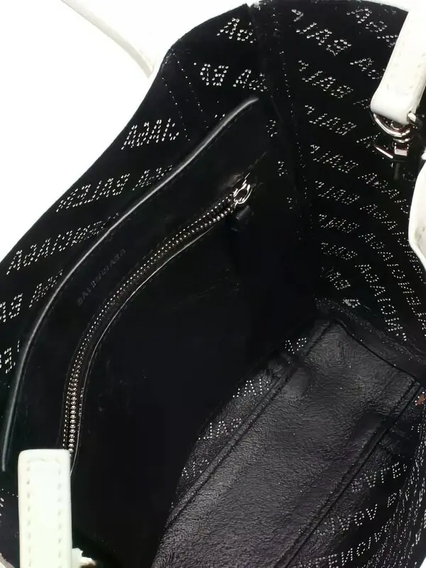 Balenciaga 2000 Pierced Leather Tote Bag - Neutrals