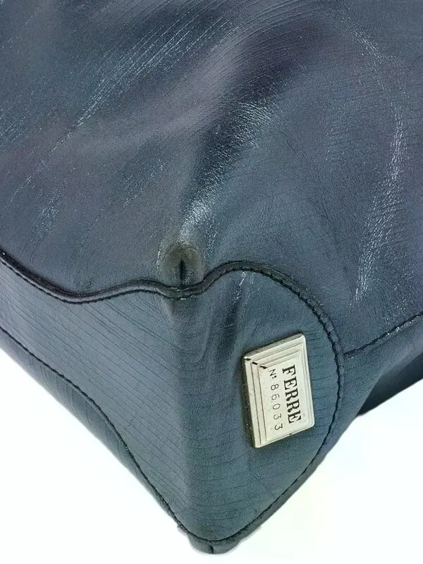 Gianfranco Ferre 1990s Leather Shoulder Bag With Chain Strap