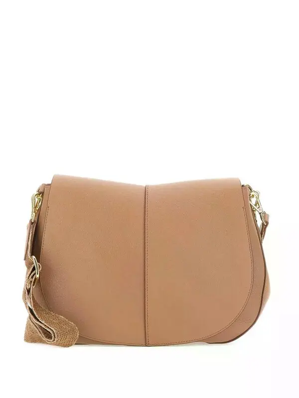GIANNI CHIARINI Grained-leather Shoulder Bag - Neutrals