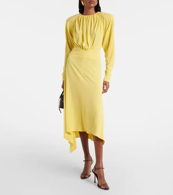 Stella McCartney Draped Jersey Midi Dress
