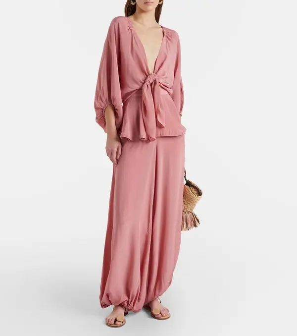 ADRIANA DEGREAS Peplum Balloon Trousers